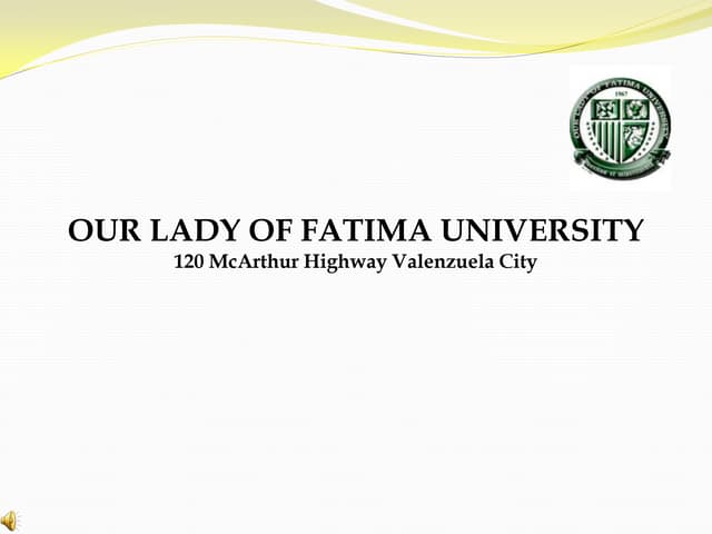 Our Lady Of Fatima University Valenzuela Logo