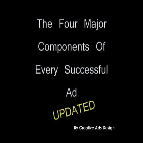 The Four Major Components Of Every Successful Ad - UPDATED | PPT