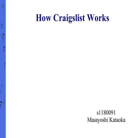How Craigslist Works | TXT