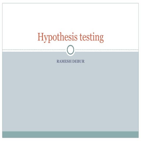 hypothesis testing | PPT
