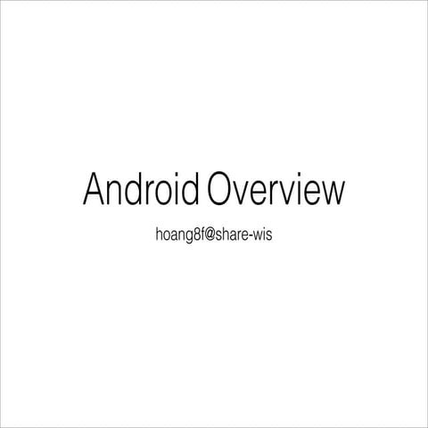 Android overview | PDF