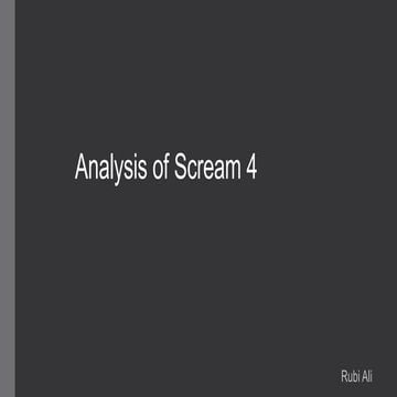 Analysis 2 - Scream | PPTX