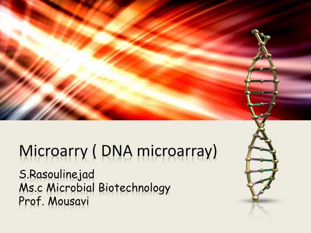 DNA microarray ppt | PPTX