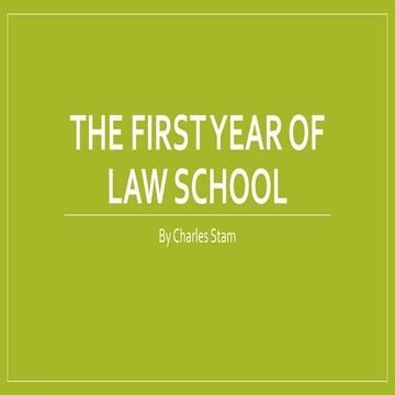 The First Year of Law School | PPTX | Undergraduate Education | College ...