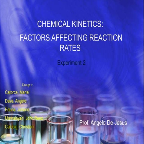 Chemical Kinetics: Factors affecting reaction rates | PPTX