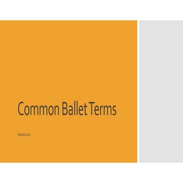 Common Ballet Terms | PPTX | Dance | Fine Art