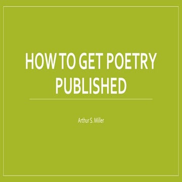 How To Get Poetry Published | PPT