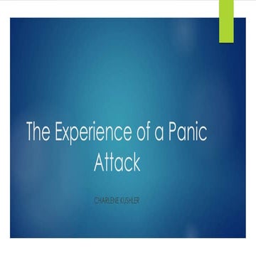 The Experience of a Panic Attack | PPT