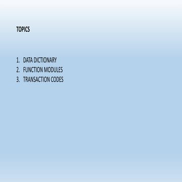 Abap data dictionary | PPTX