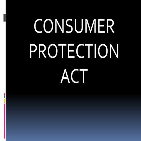 consumer protection act | PPT
