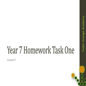 Homework Task One | PPTX