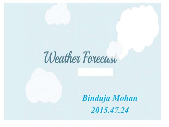 Weather forecasting | PPTX