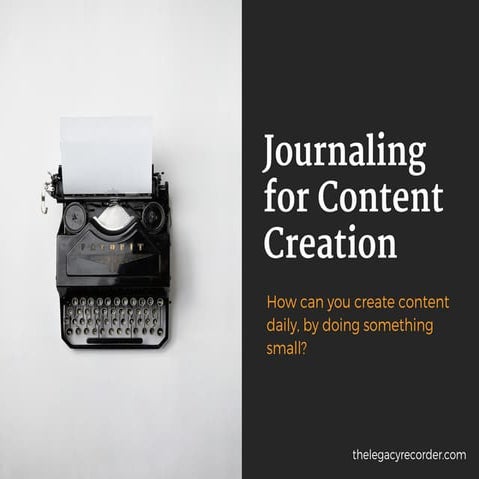 Journaling for Content Creation | PDF