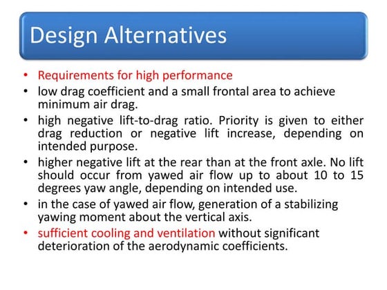 Aerodynamics on car | PPT