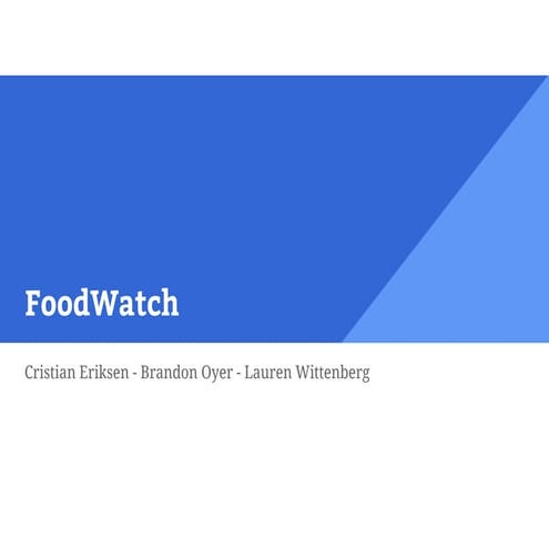FoodWatch MVP | PDF