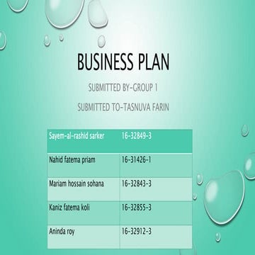 business plan | PPTX