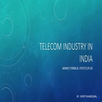 Telecom Industry - India | PPTX