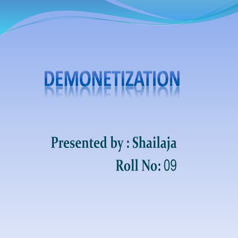 Demonetisation | PPT