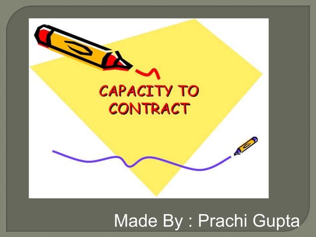 Capacity to contract | PPT