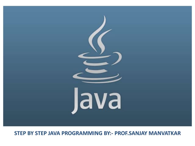 Java Programming Important Topics | PPT Java Programming Important Topics | PPT