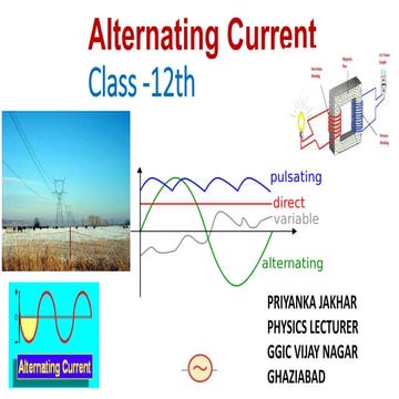 Alternating Current Lecture Introduction Pdf Physics Science 9566