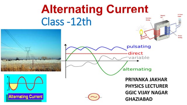 Alternating Current Lecture Introduction Pdf Physics Science 9566