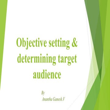 Objective setting & determining the target audience |advertising goals ...