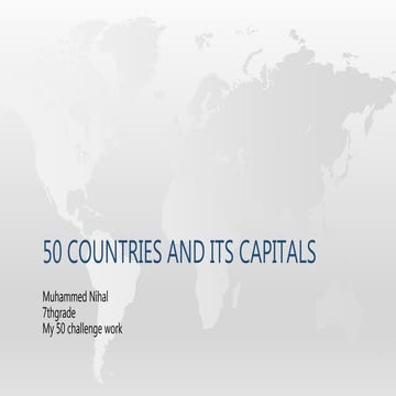 50 countries and its capitals | PPTX