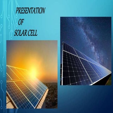 Solar cell | PPTX