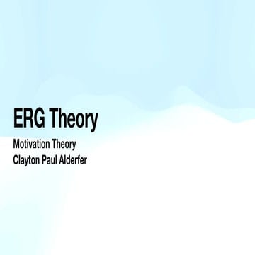 ERG theory | PDF