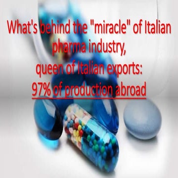 Italian Pharma Industry | PPTX
