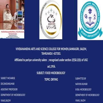 Drying in food.food microbiology.slideshare | PPTX