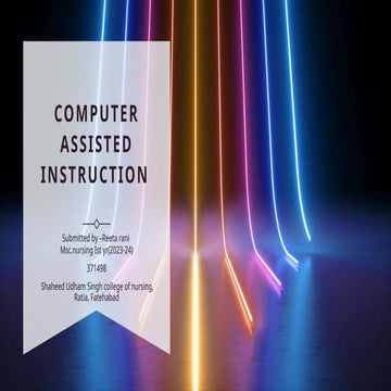 Presentation on Computer assisted instruction | PPT