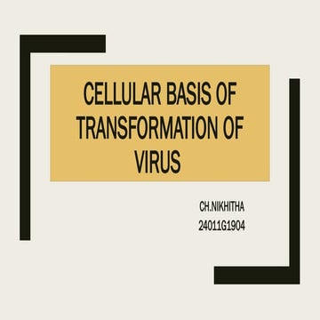 Cellular Basis of transformation of Virus | PPTX