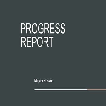 Progress Report power point presentation | PPTX