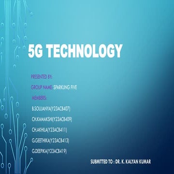Introduction to 5g technology | PPTX