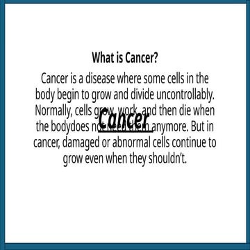 biology of cancer | PPTX