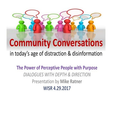 What Are COMMUNITY CONVERSATIONS PP Presentation | PPTX