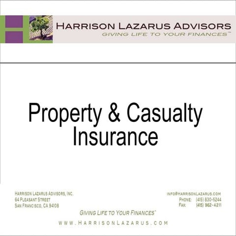 Property and Casualty Insurance | PPT