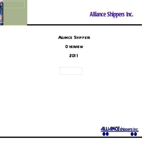 Alliance Shippers Inc Presentation 2011 | PPT