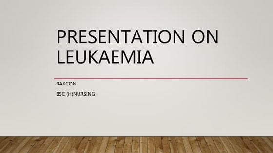 Leukemia | PPT