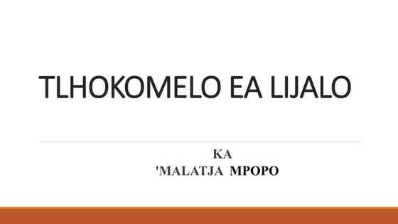 MERIANA EA SESOTHO | PPT