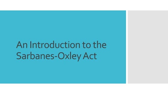 sarbanes oxley master file | PPT