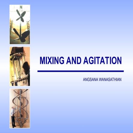 Agitator design and selection | PPT