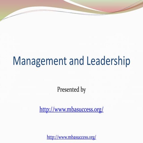 Management and leadership | PPT