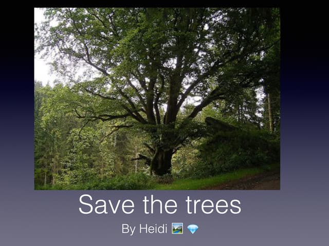 Save trees | PPTX