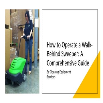 How to Operate a Ride-On Sweeper | PDF