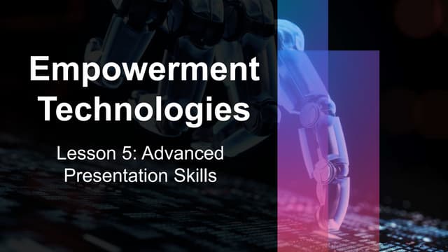 Advanced presentation skills | PPTX