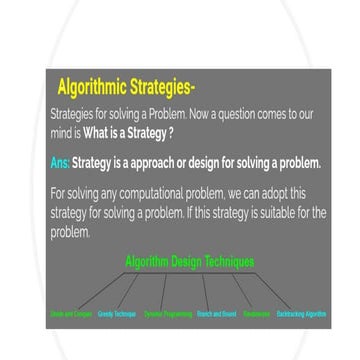 ALGORITHMIC STRATERGIES | PDF