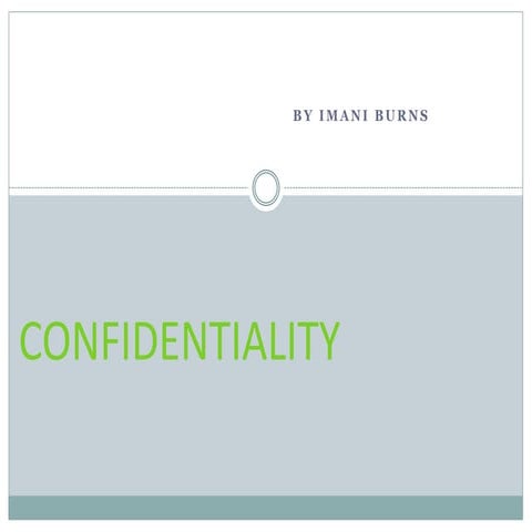 Presentation2 confidentiality | PPTX